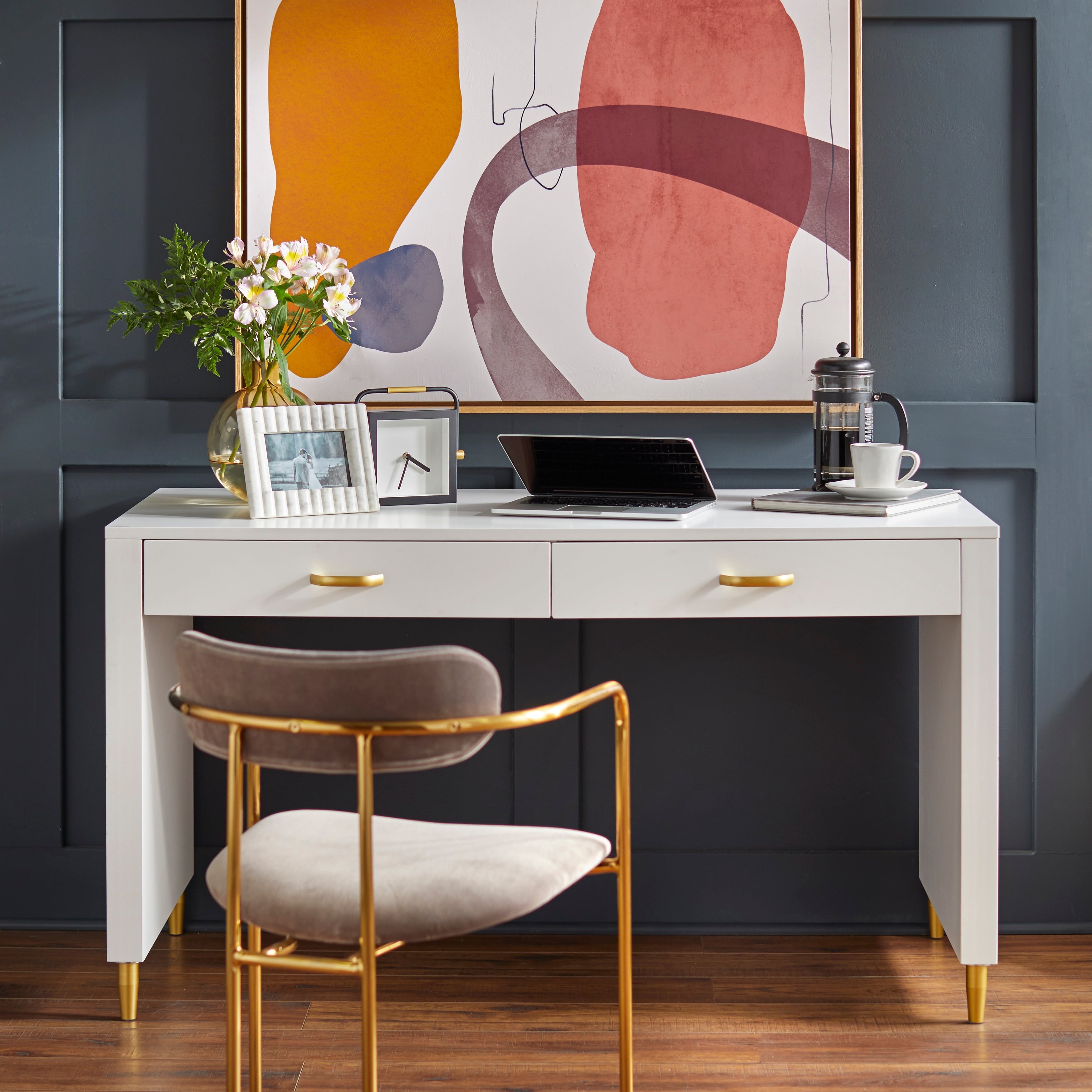 Carson Carrington Erfjord Desk Blush Pink