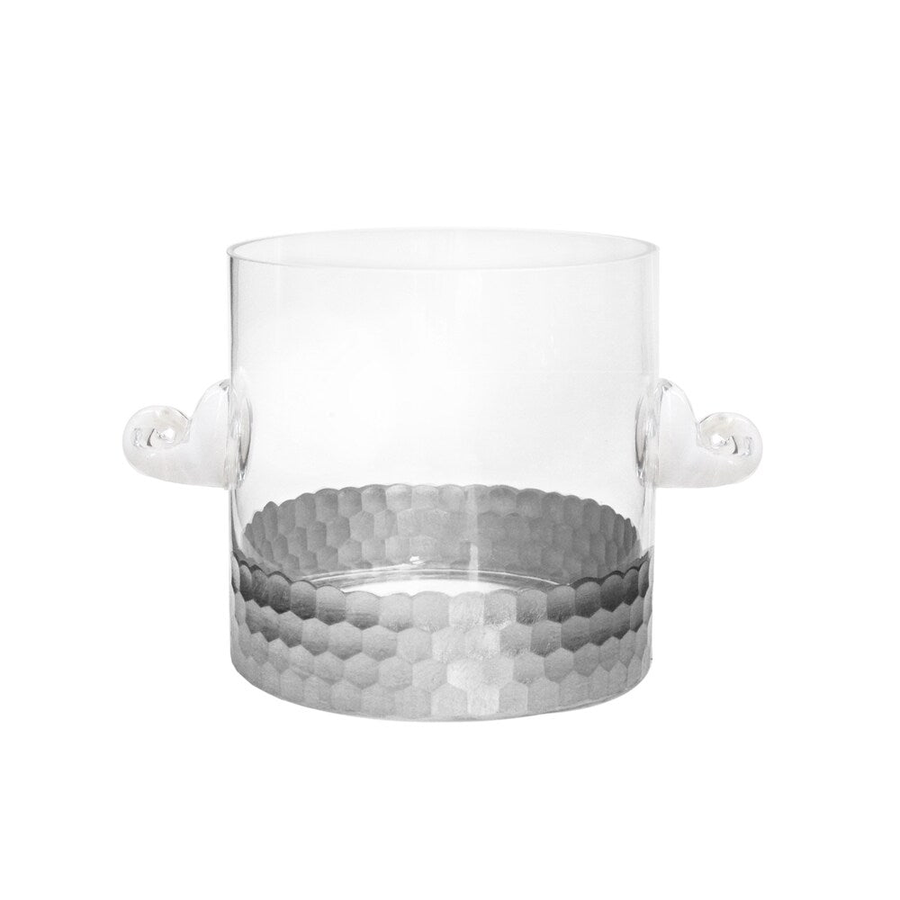 Fitz And Floyd Daphne Silver Glass Deep Ice Bucket Overstock