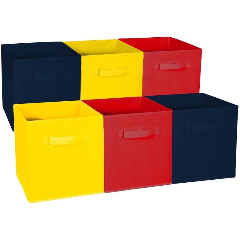 Sorbus Foldable Storage Cube Basket Bin 6 Pack Overstock