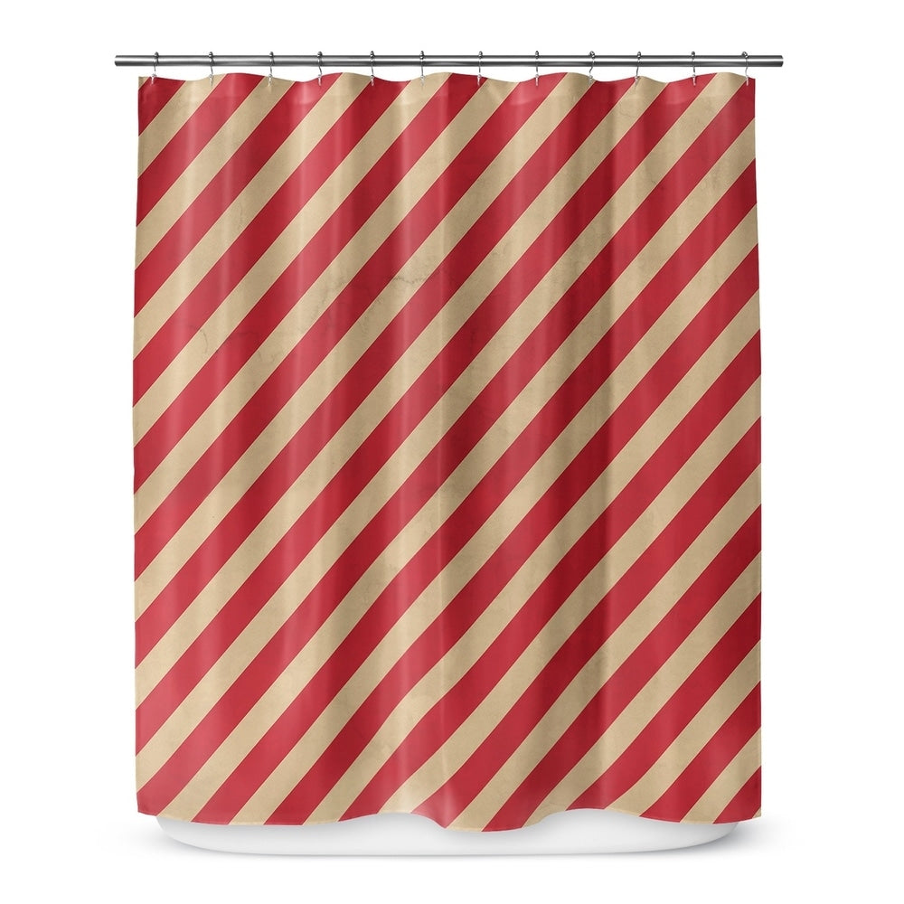 Red Stripes Shower Curtain By Terri Ellis Overstock