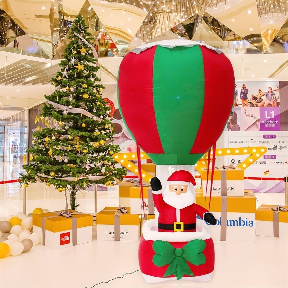 Kinbor 6 Ft Inflatable Santa Hot Air Balloon Airblown Yard Decoration ... Kinbor 6 Ft Inflatable Santa Hot Air Balloon Airblown Yard Decoration ...