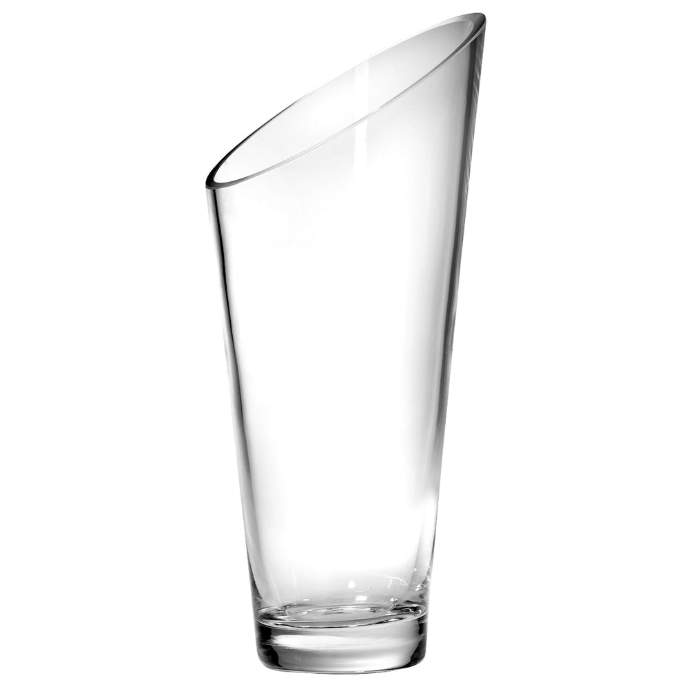 Majestic Ts Inc European High Quality Glass Slanted Top Vase Overstock