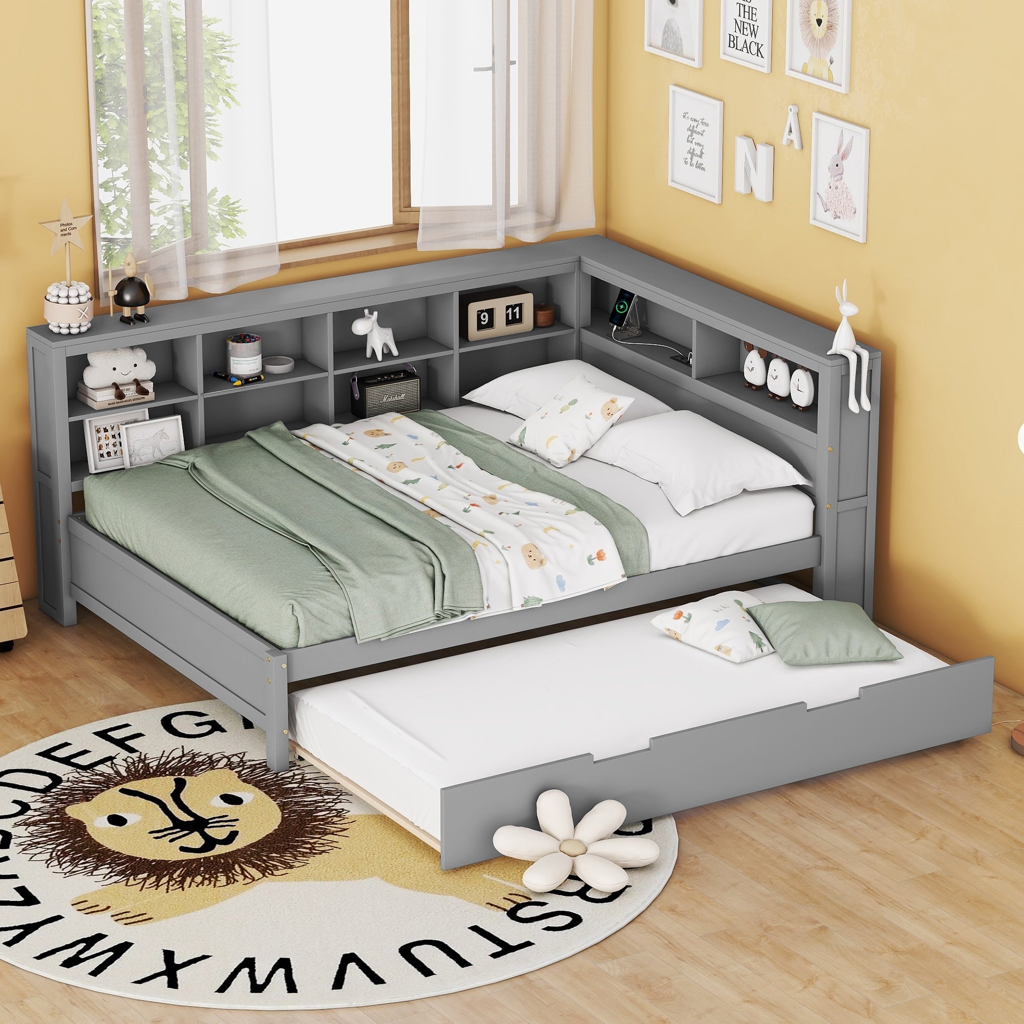 Daybed with bookcase headboard store