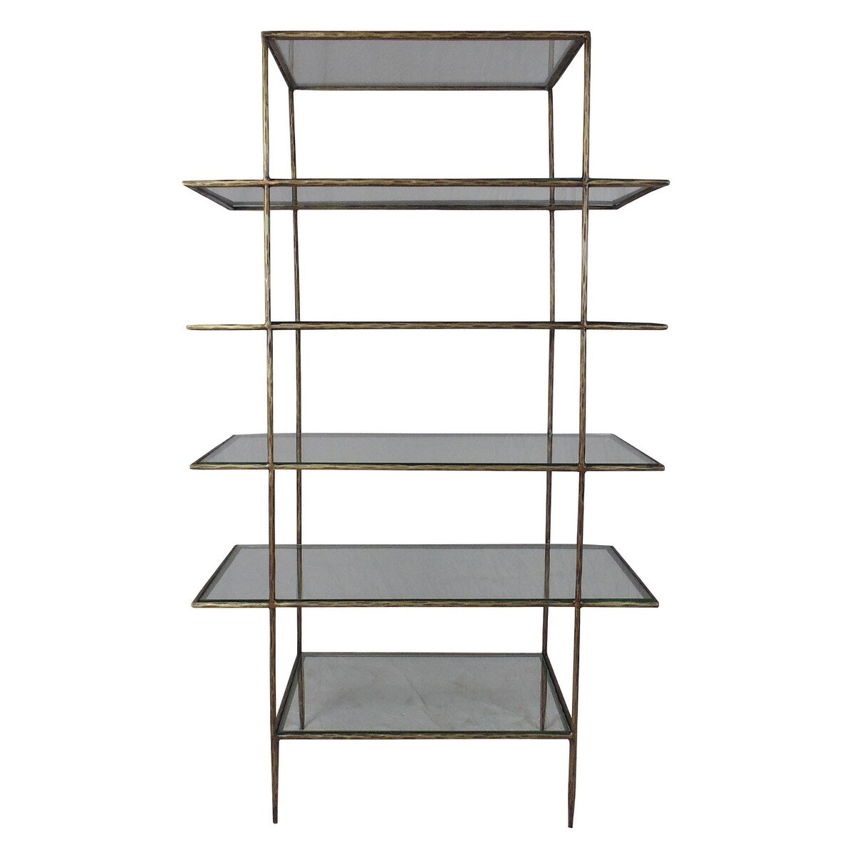 Orlando Melvin Glass Display Stand On Antique Brass Iron Frame Overstock