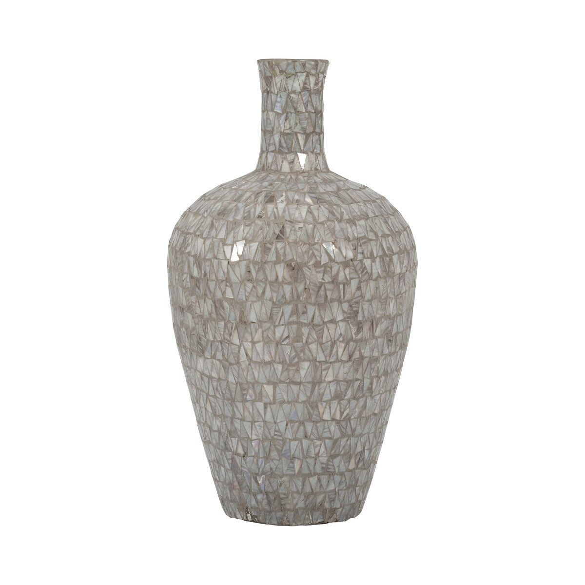 Sagebrook Home Glass Mosaic Vase Brown Quartz Cylinder Mosaic Overstock