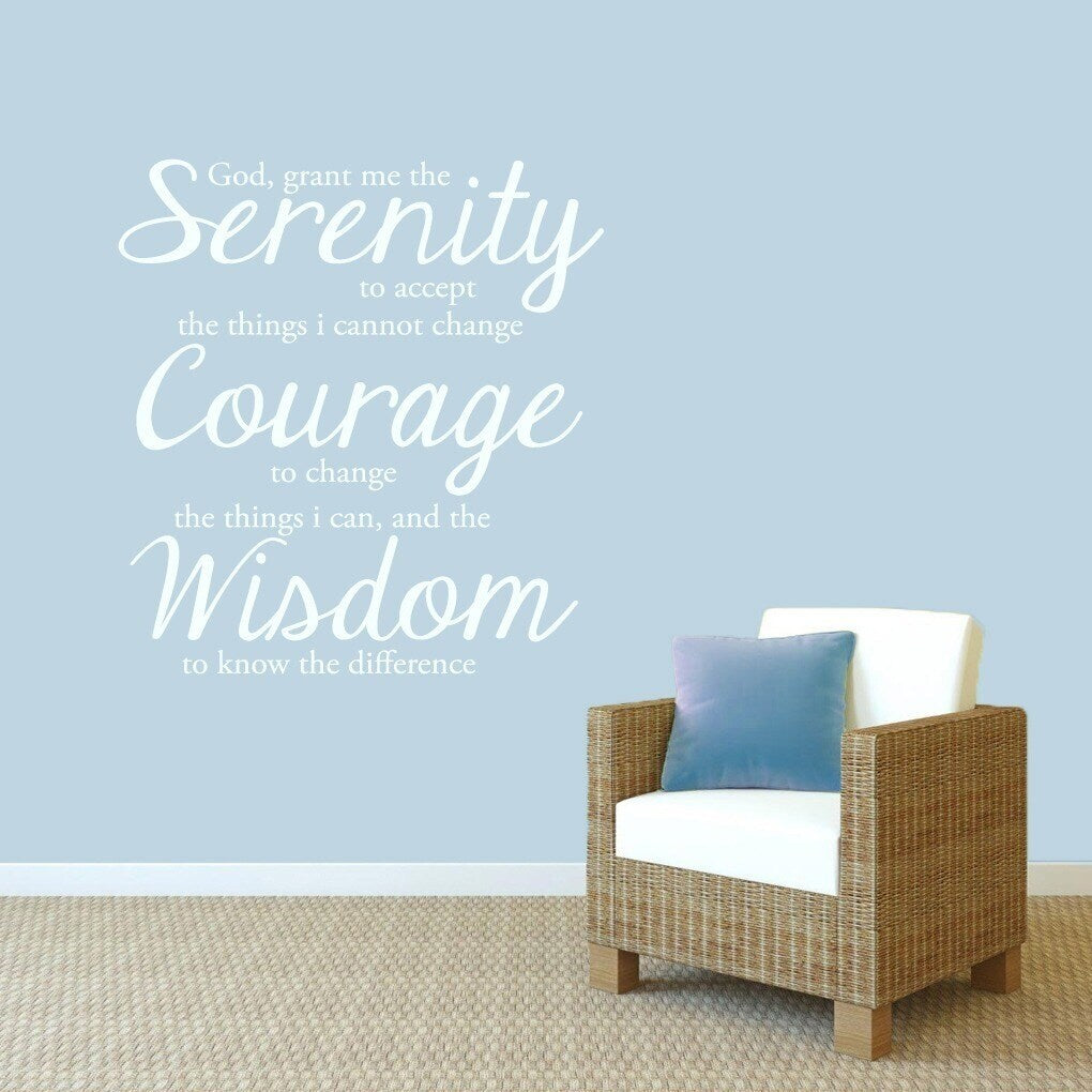 Serenity Prayer Wall Decal 33 X 35 Inch Wall Decal Overstock