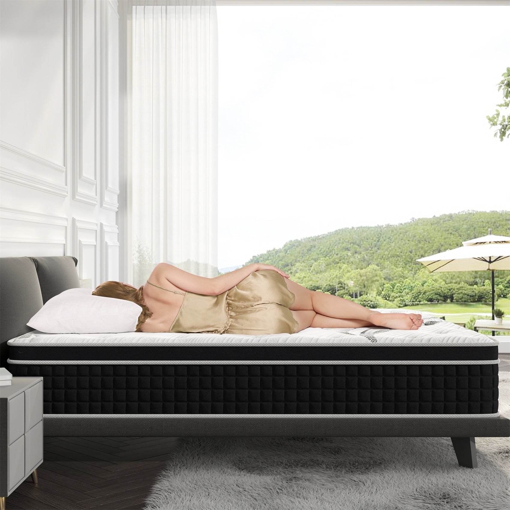 Overstock mattress in a box store