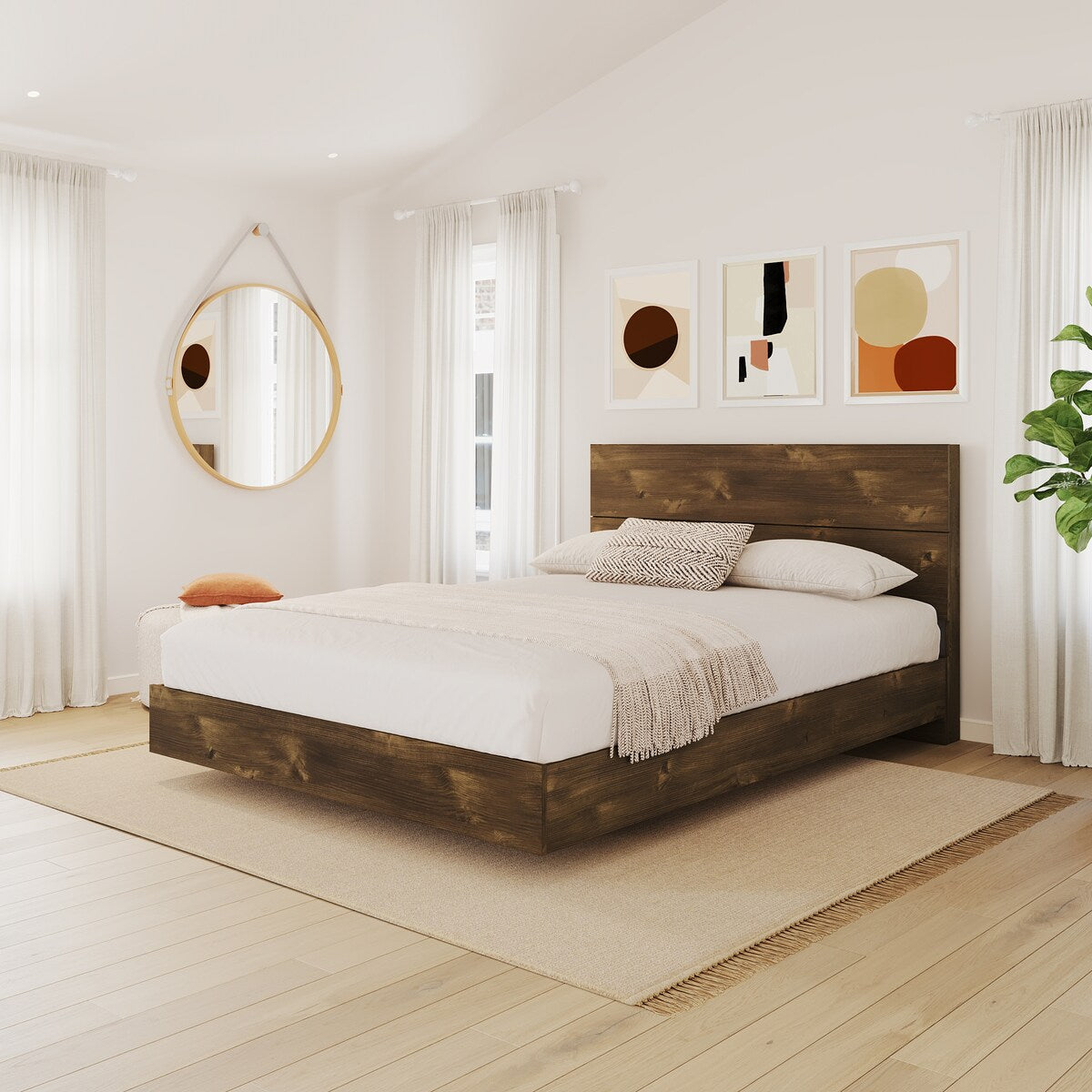 2 Piece Bedset With Bed Frame And Headboard Truffle