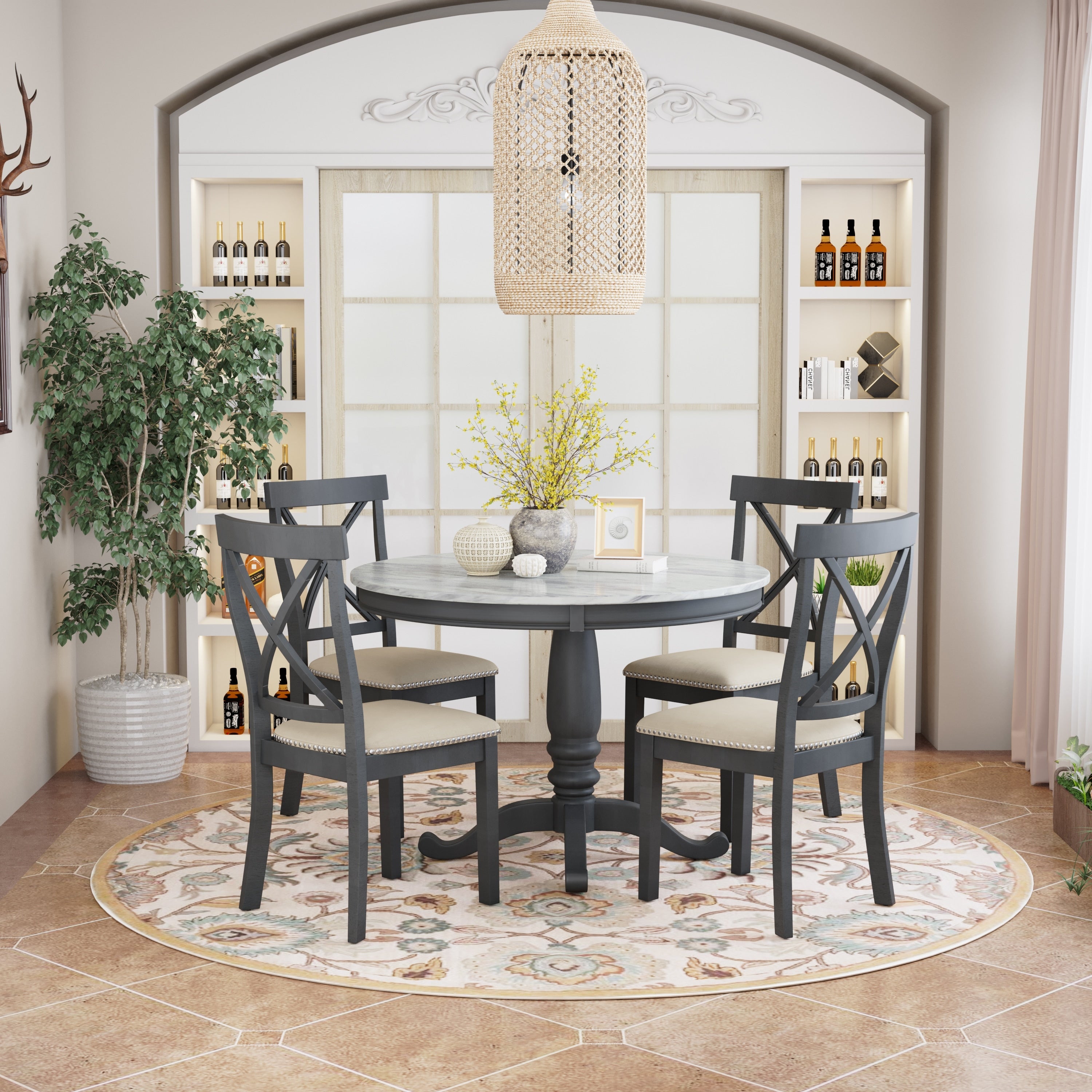Overstock 5 piece dining set store