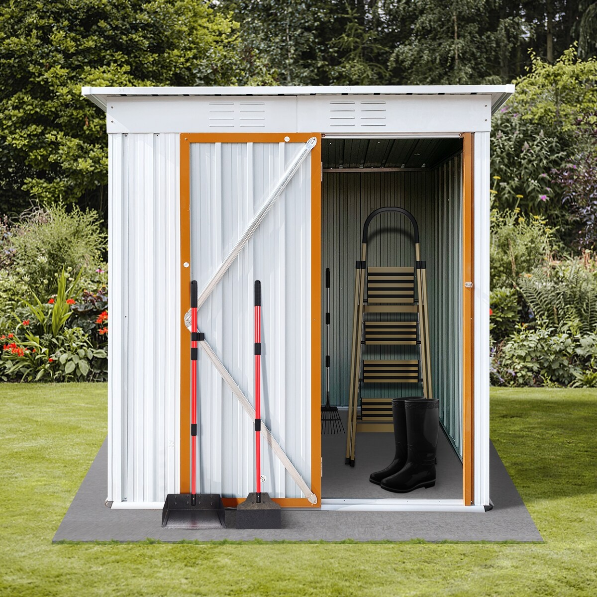 White outdoor storage cabinet store
