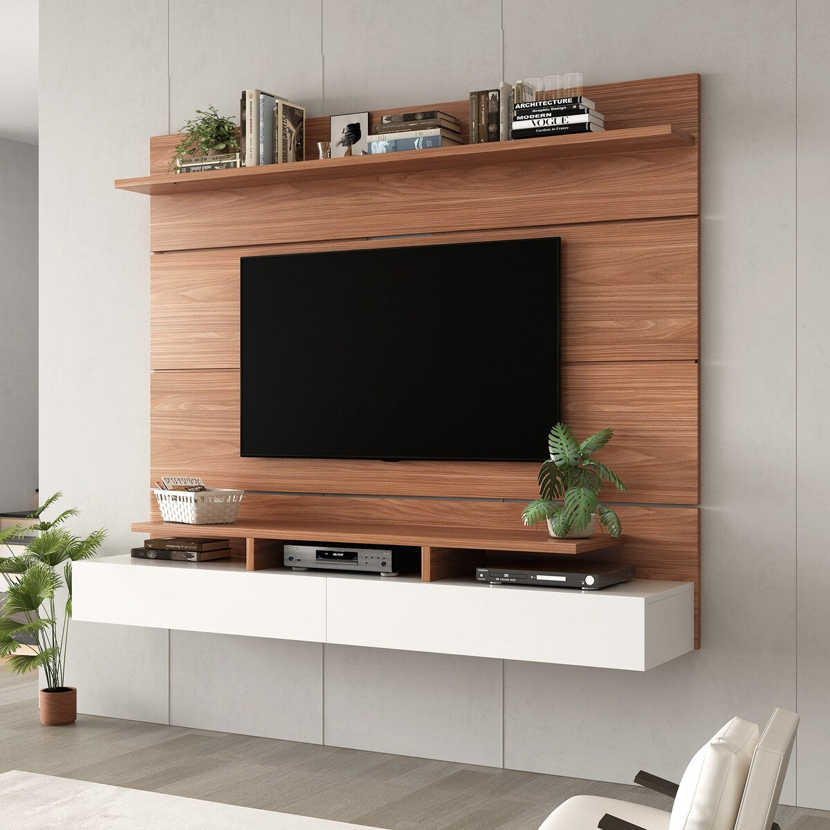 Wall entertainment center for 85 inch tv store