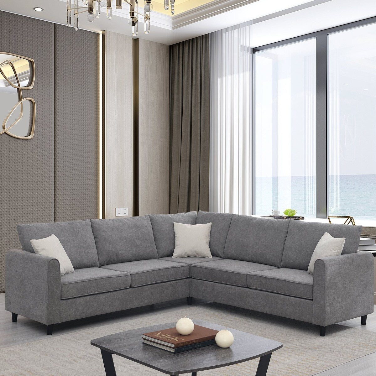 Fabric l shaped sectional store