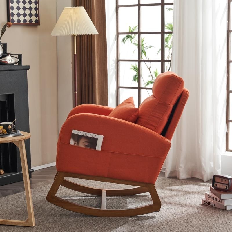 Orange rocking chair store