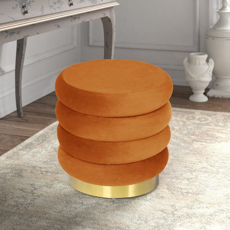 Round velvet stool store