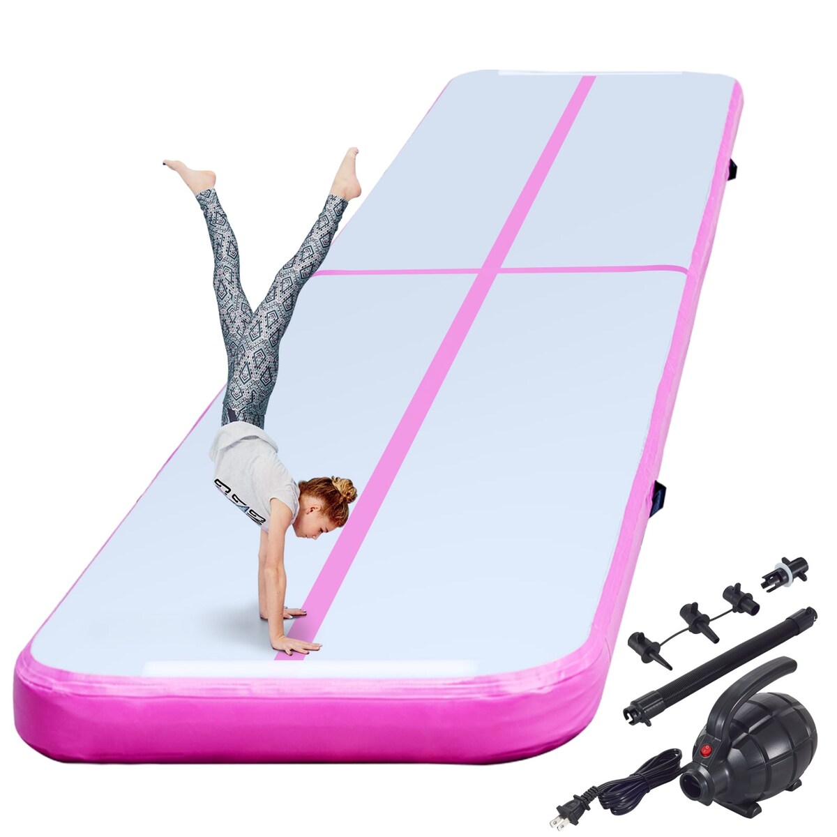 Air Track 16ft Inflatable Air Track Tumbling Mat with Electric Air Pu