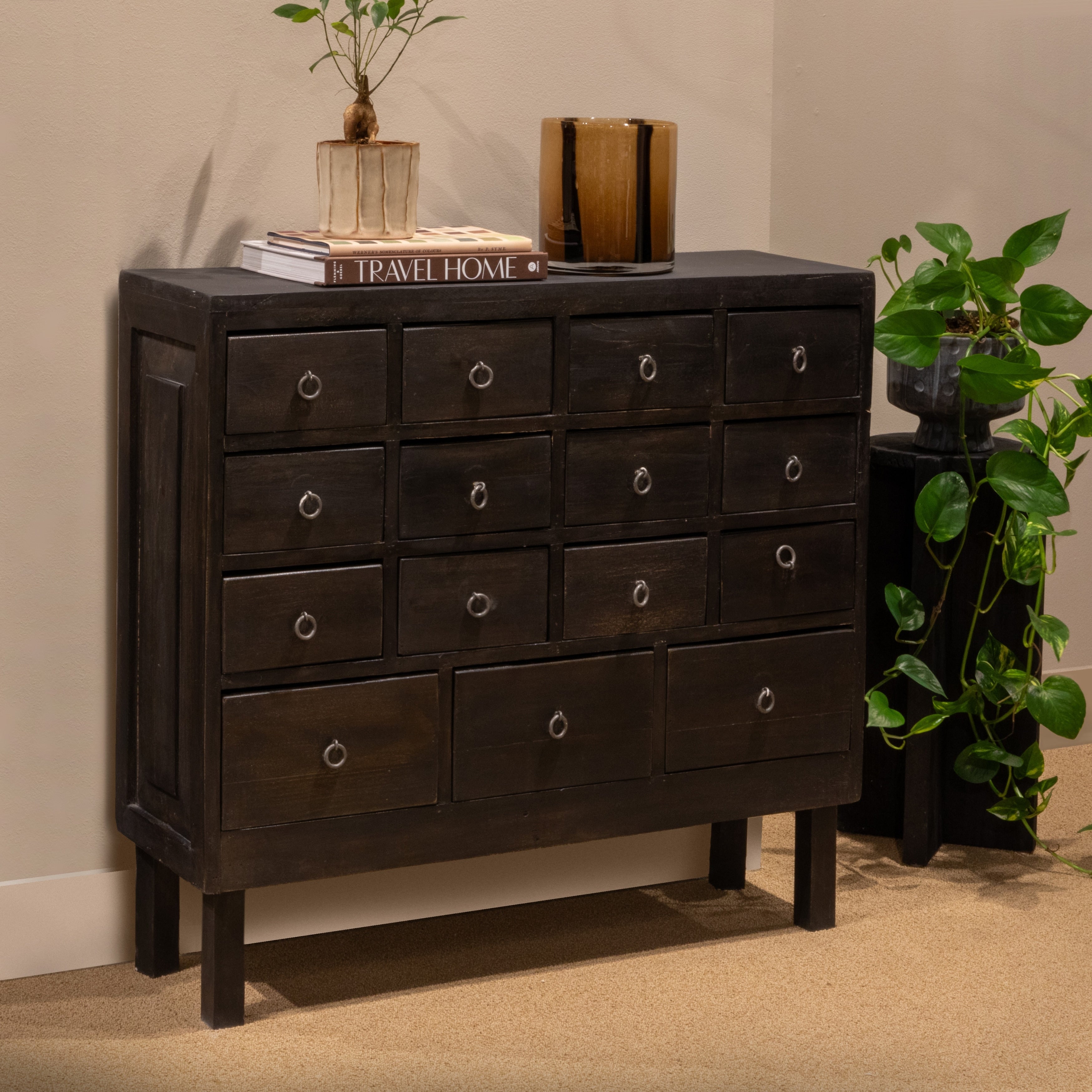 Apothecary Cabinet with 15 Drawers Overstock