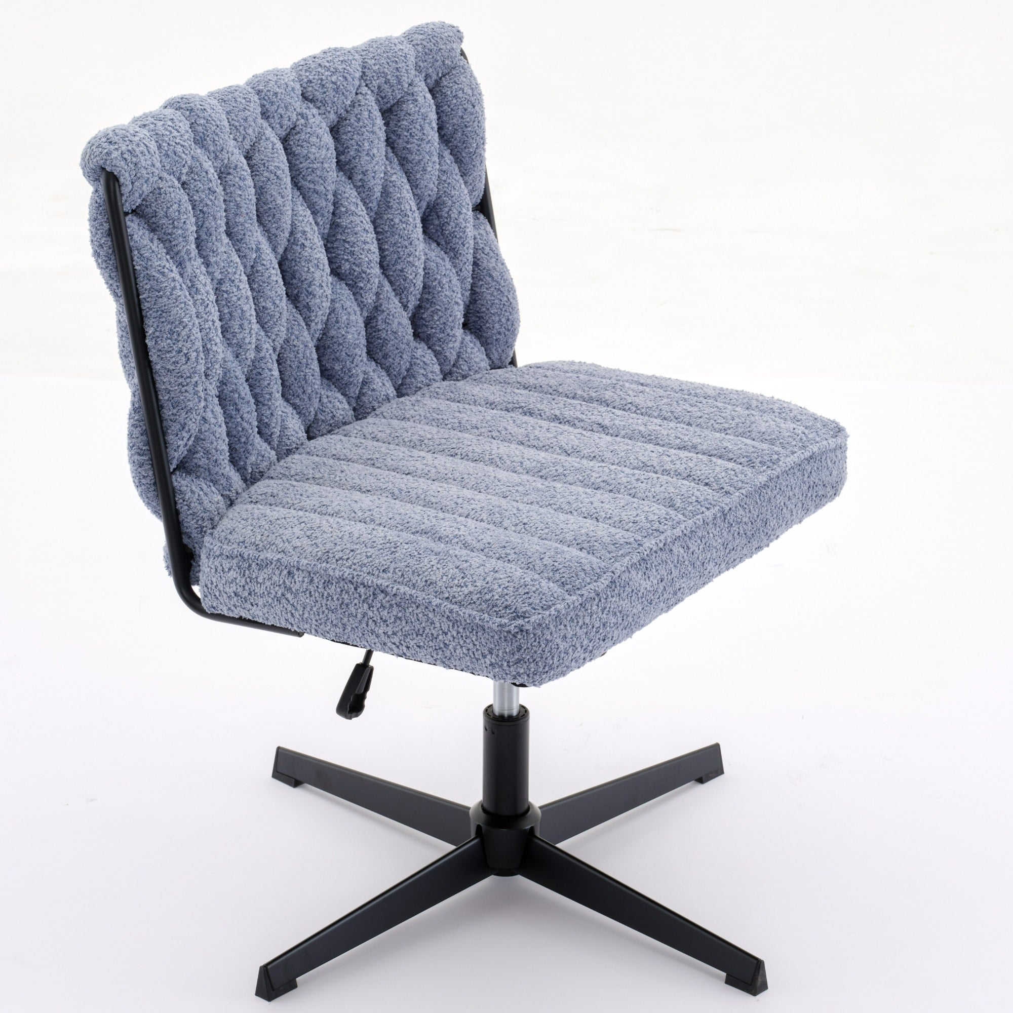 Blue desk chair no wheels store