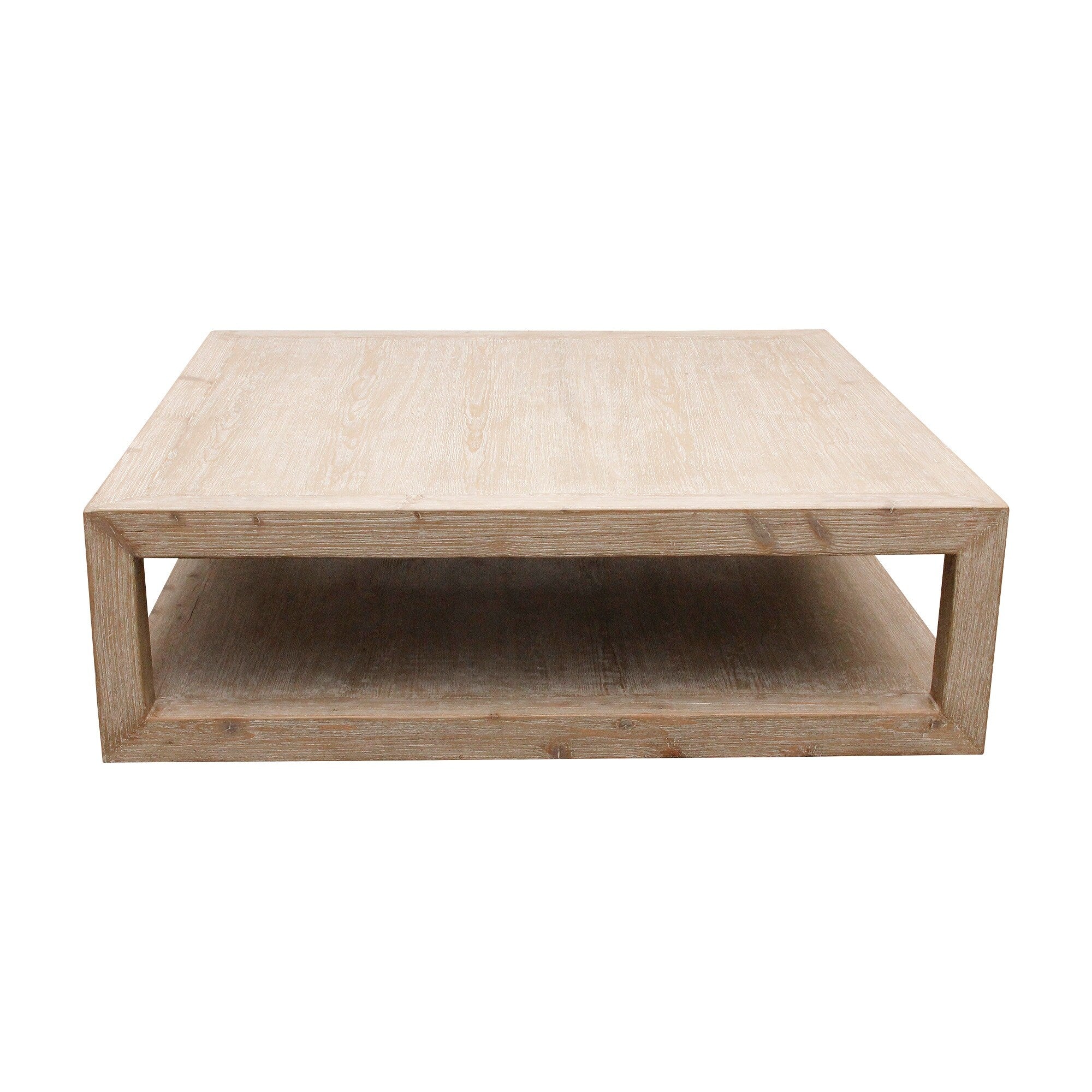 Whitewash square coffee table store