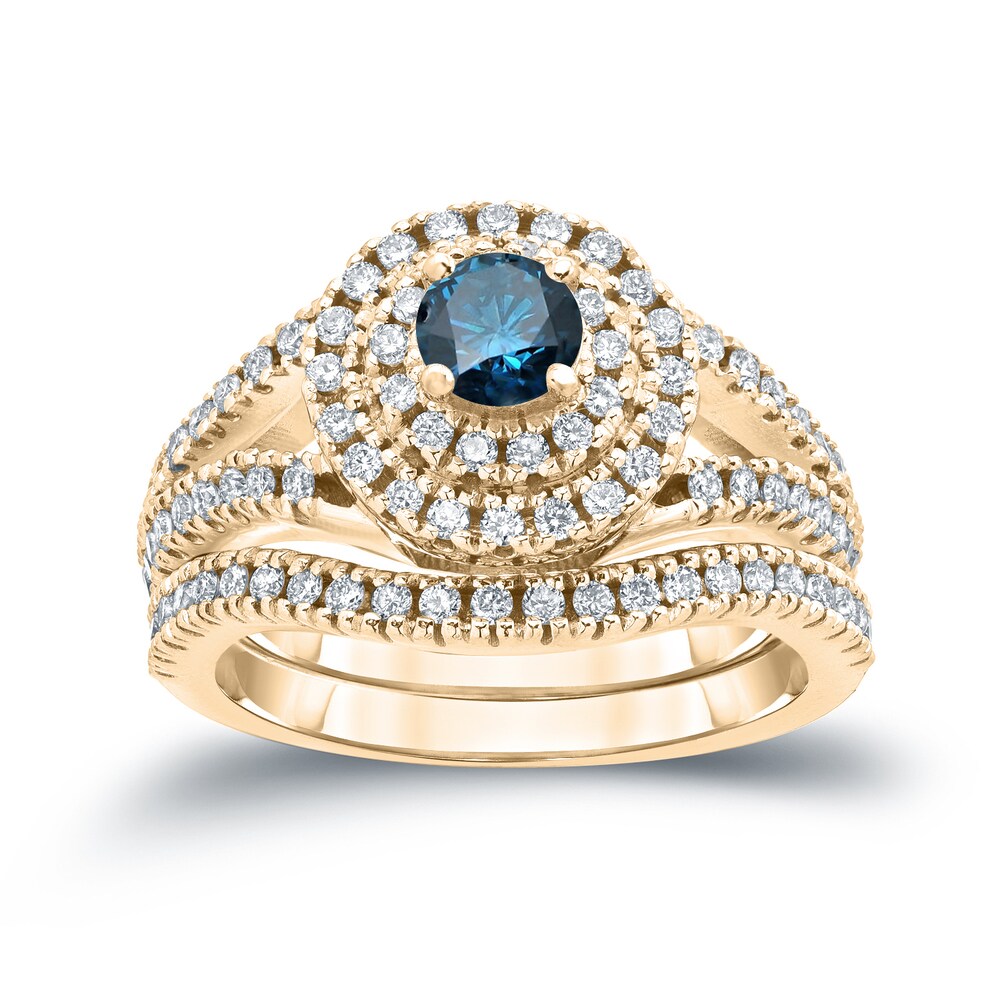 Overstock blue diamond ring store
