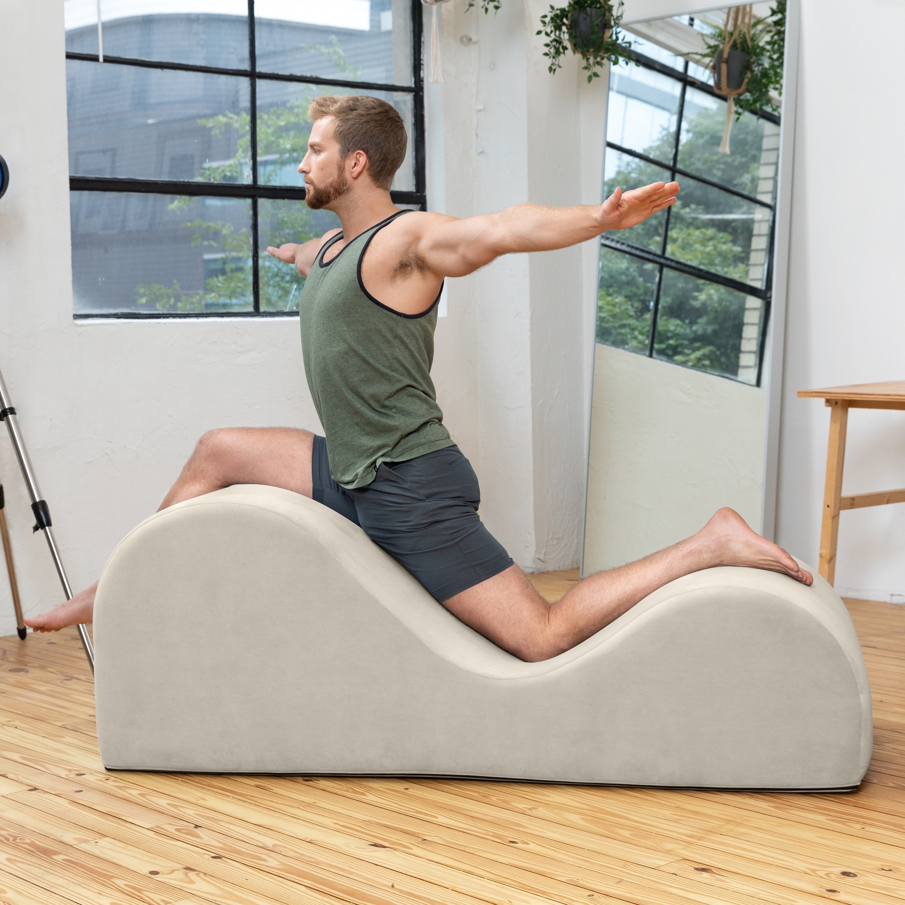 Avana Luvu Lounger Chaise Lounge Chair for Yoga Exercise Stretching Massage and More High Density Foam Core