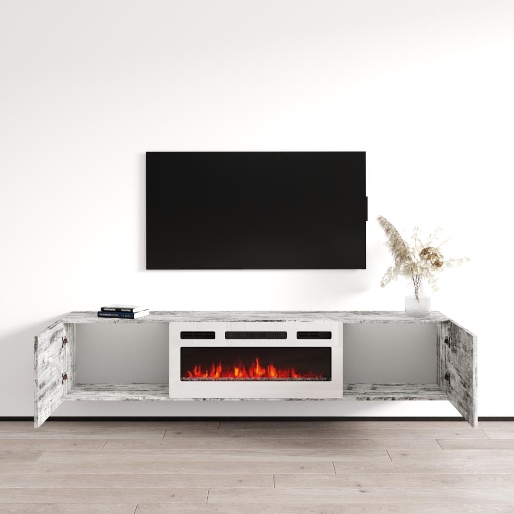 Baja WH EF Floating Fireplace TV Stand Overstock