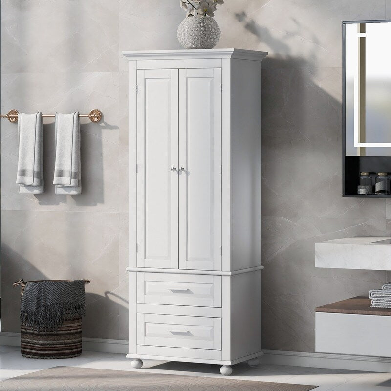 Bathroom Storage Cabinet Freestanding Storage Cabinet with Adjustable Overstock