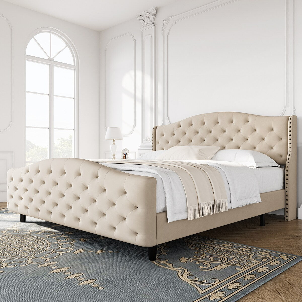 Overstock tufted headboard store