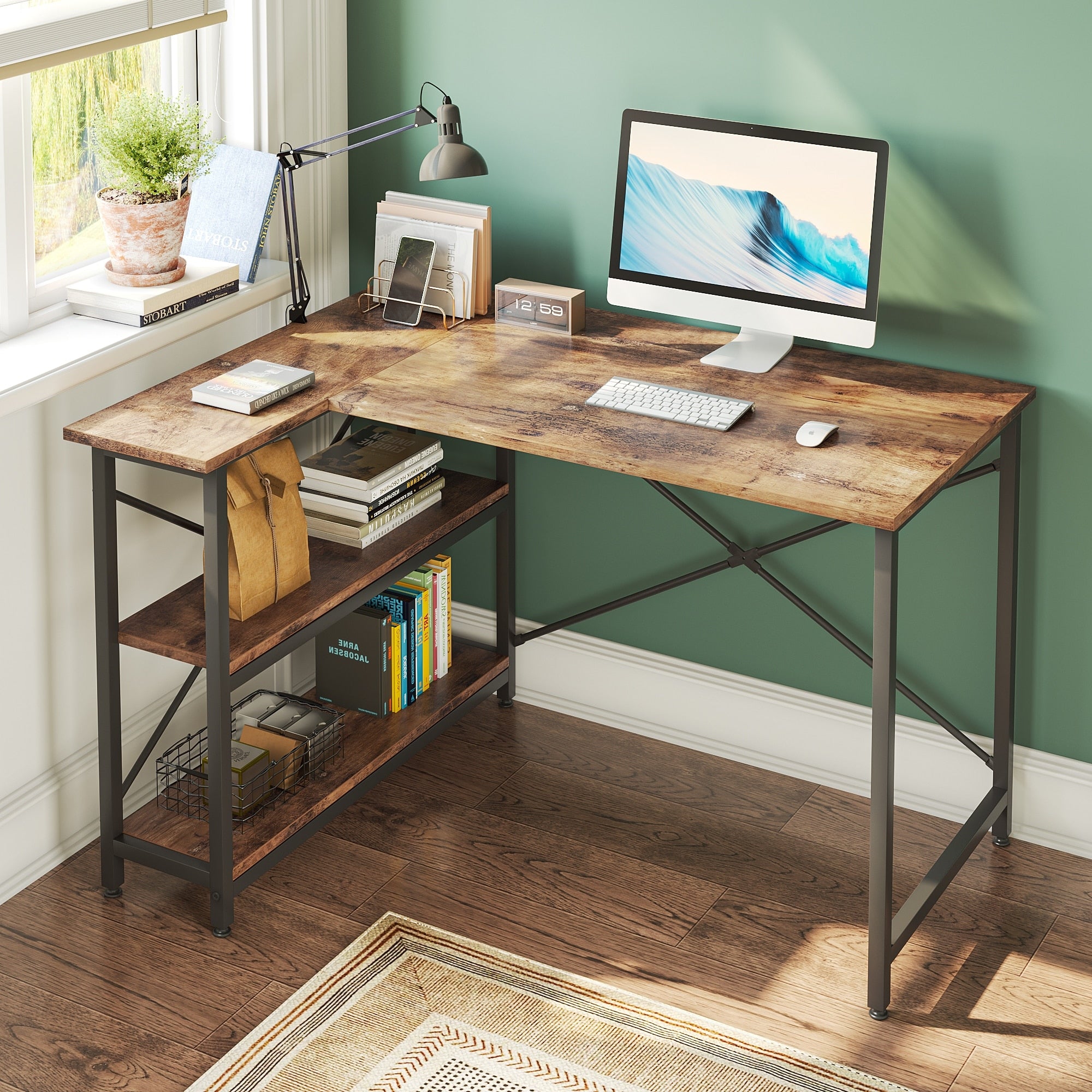 L shaped narrow desk store