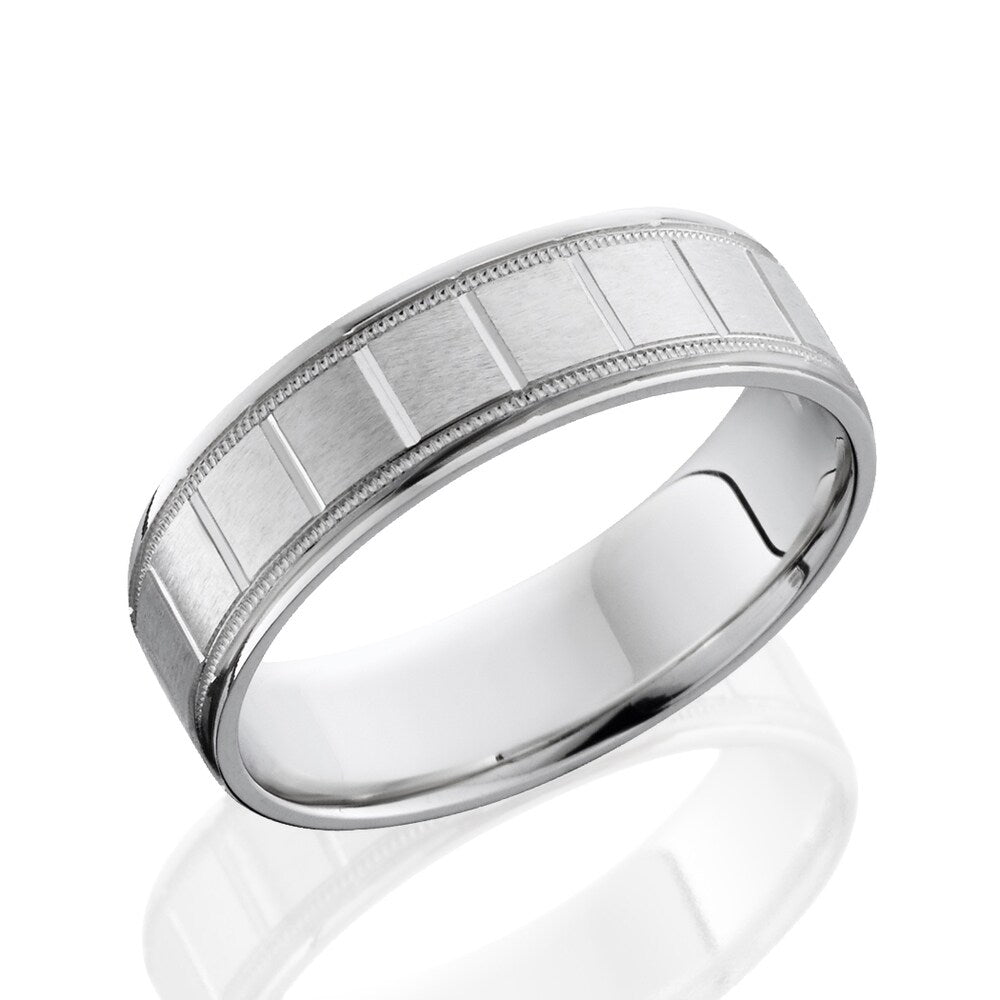 Bliss 14k White Yellow And Rose Gold Men s 6mm Brushed comfort Fit Wed
