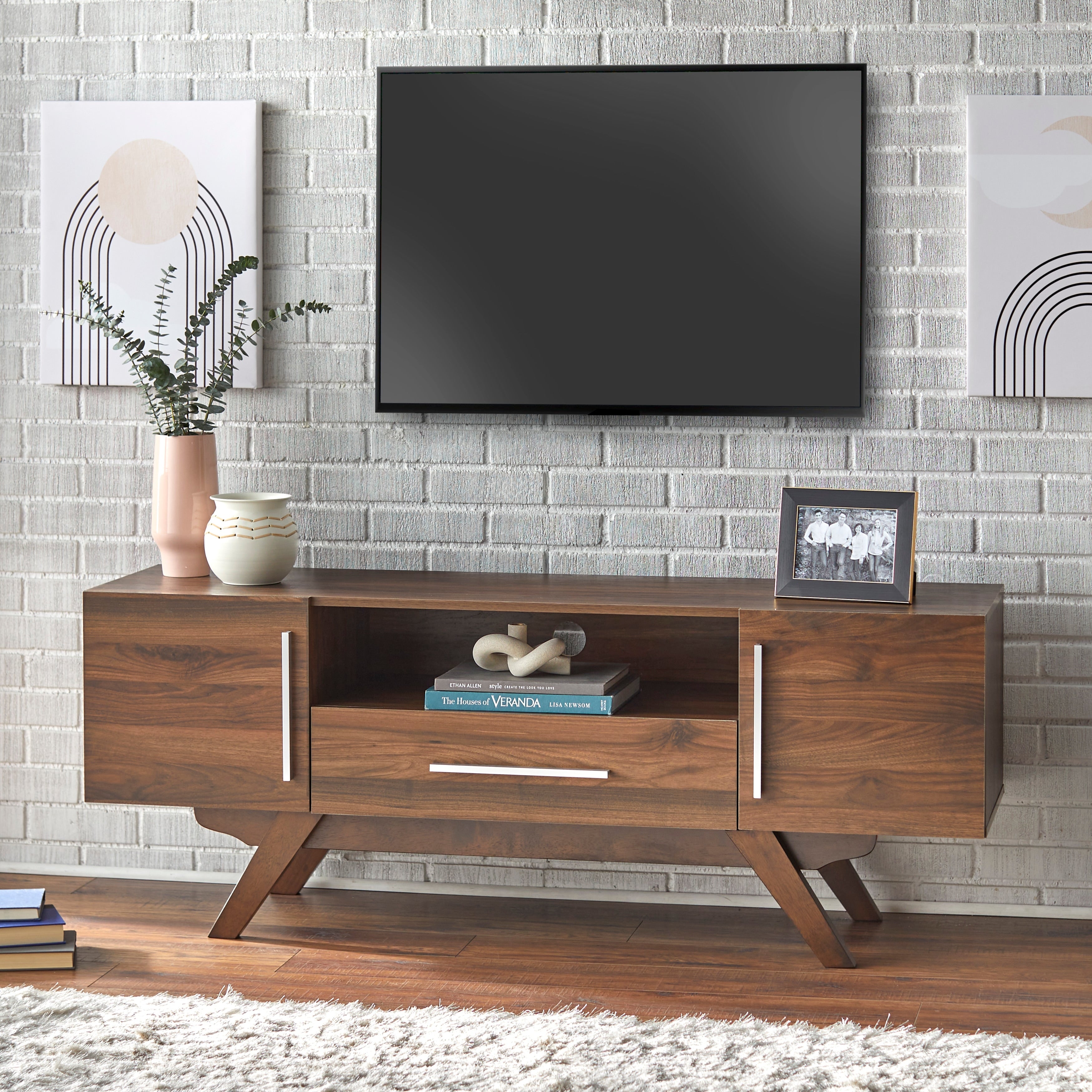 Carson Carrington Arendal Mid century TV Stand Overstock