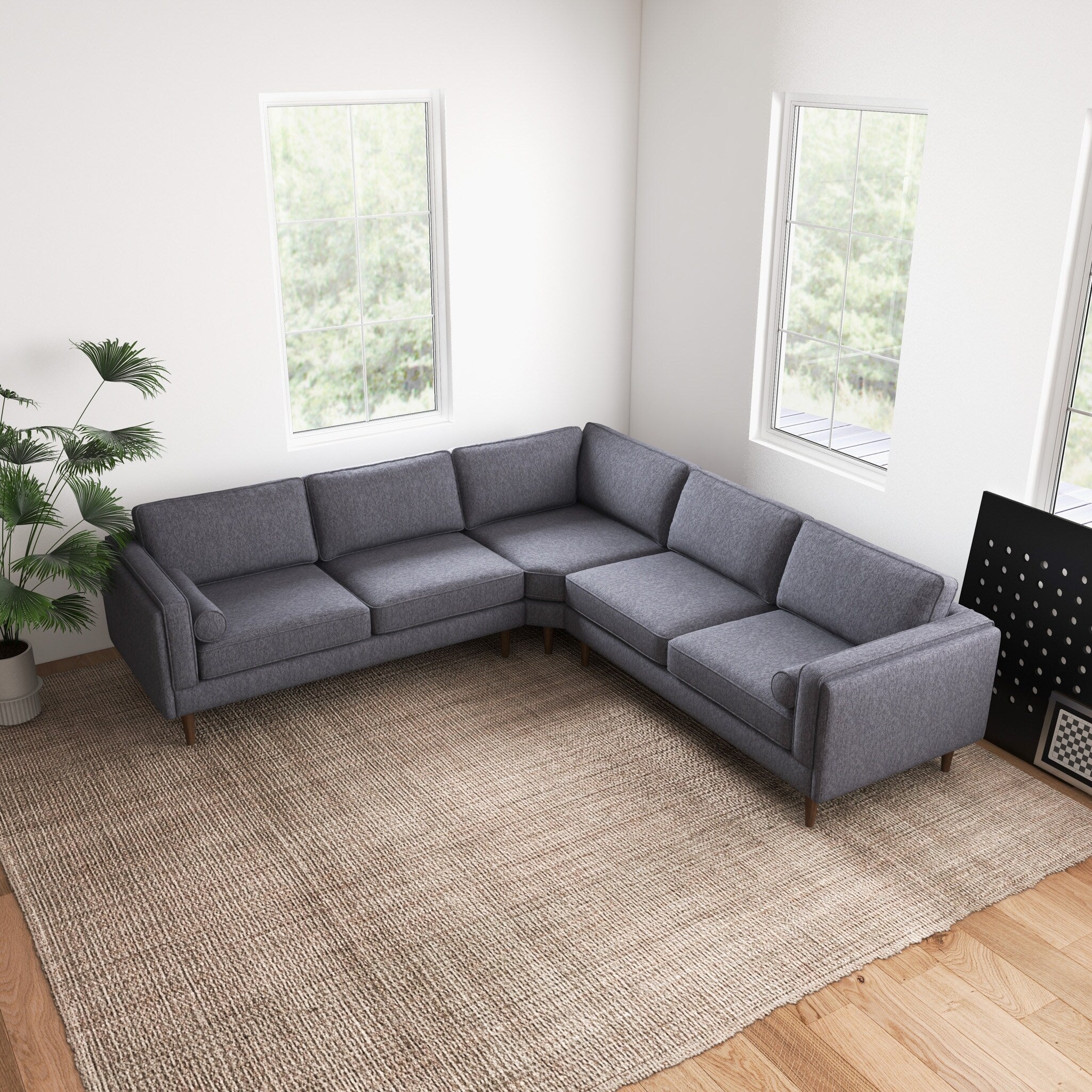 Pillow back corner sofa store