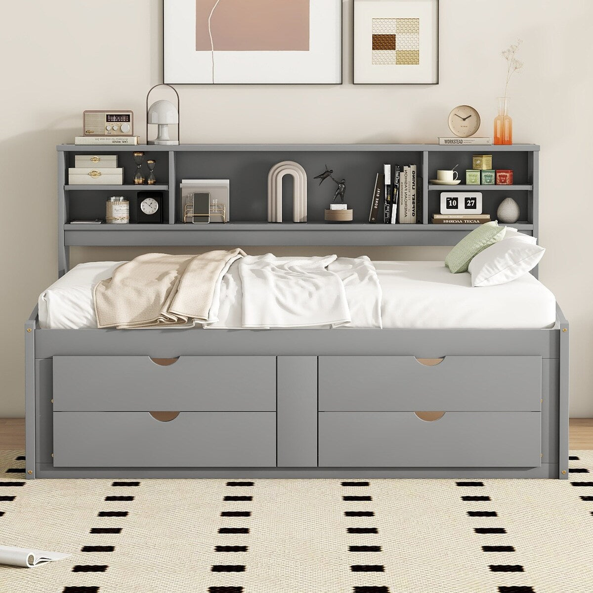 Full size captain beds with storage store