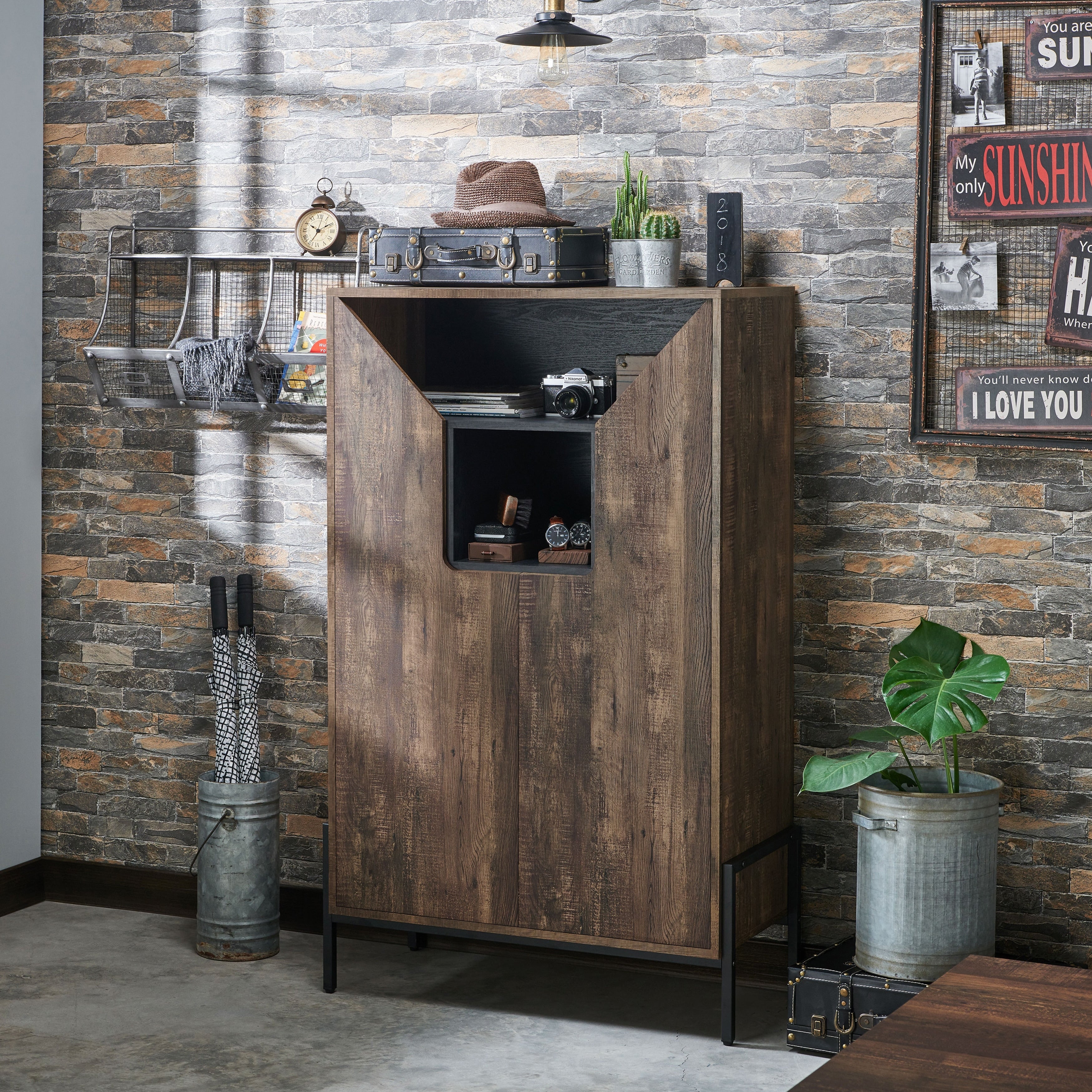 Rustic shoe cabinet store