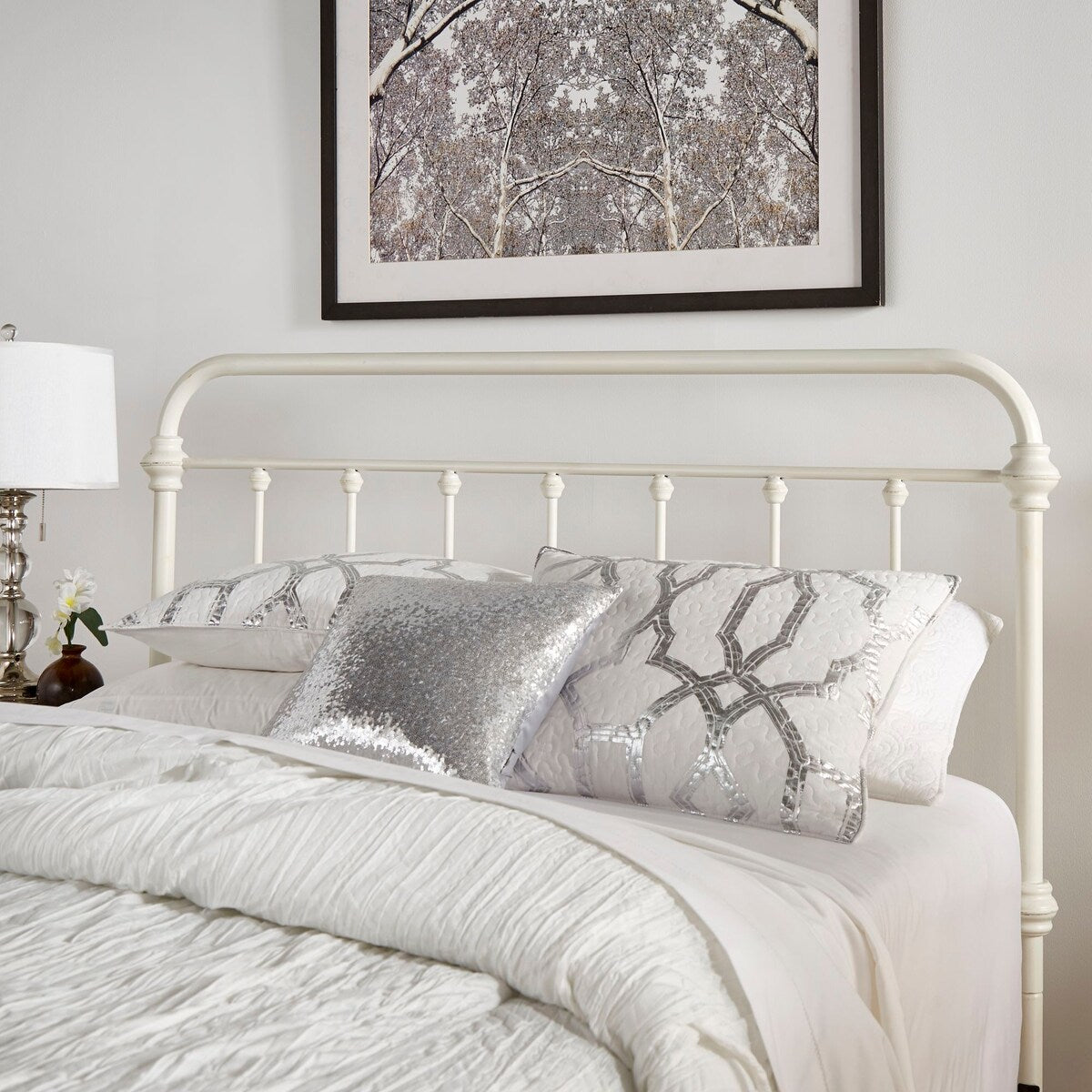 Giselle Antique Graceful Victorian Metal Headboard by iNSPIRE Q Classi Overstock