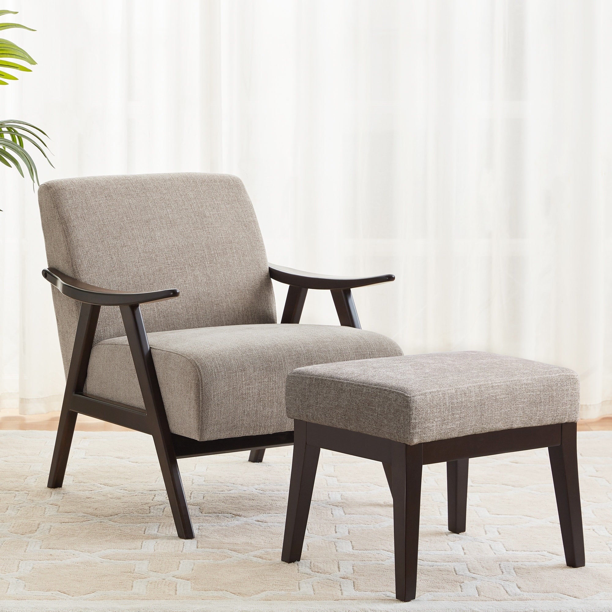 Modern accent chair with ottoman store