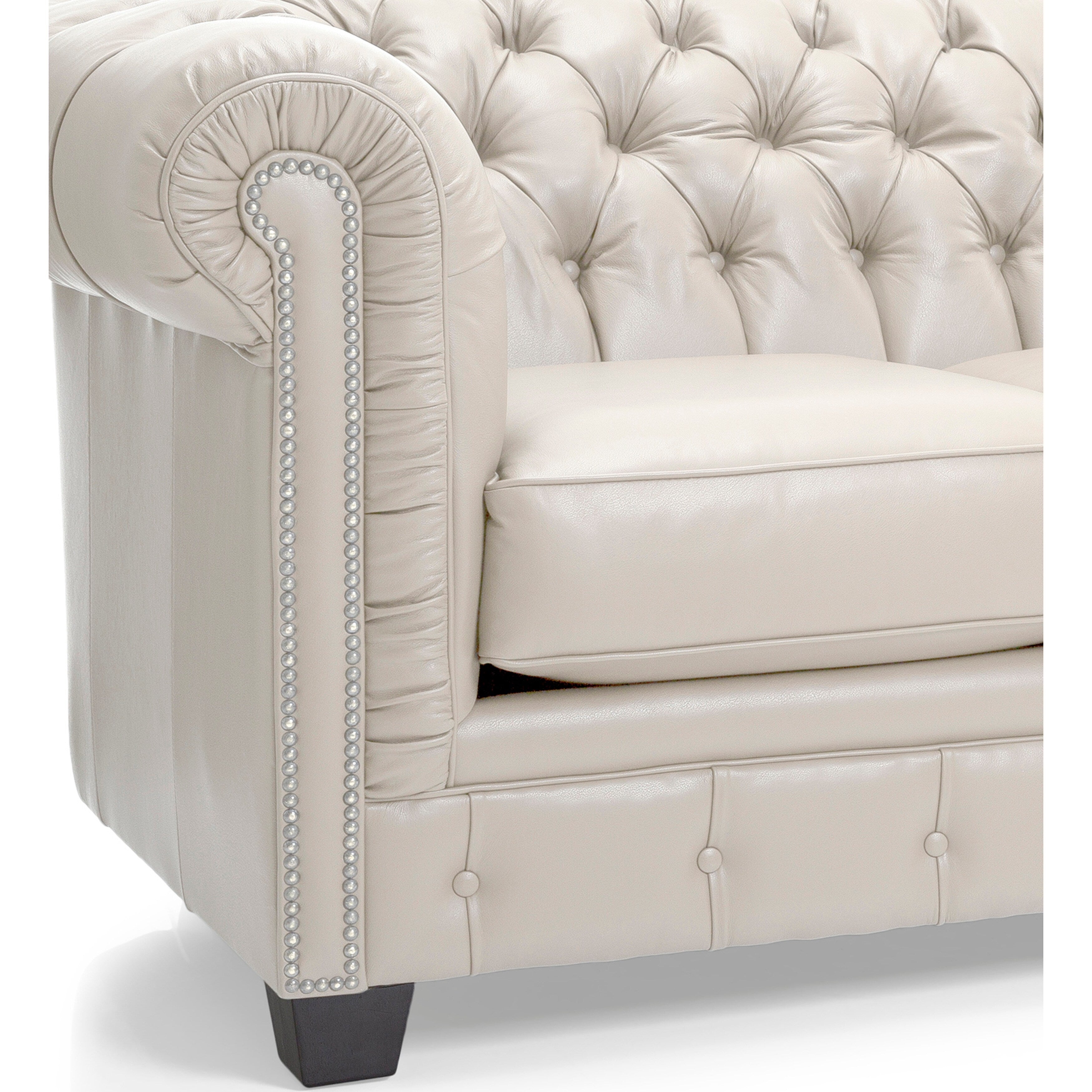 Hancock tufted top grain italian leather chesterfield sofa store