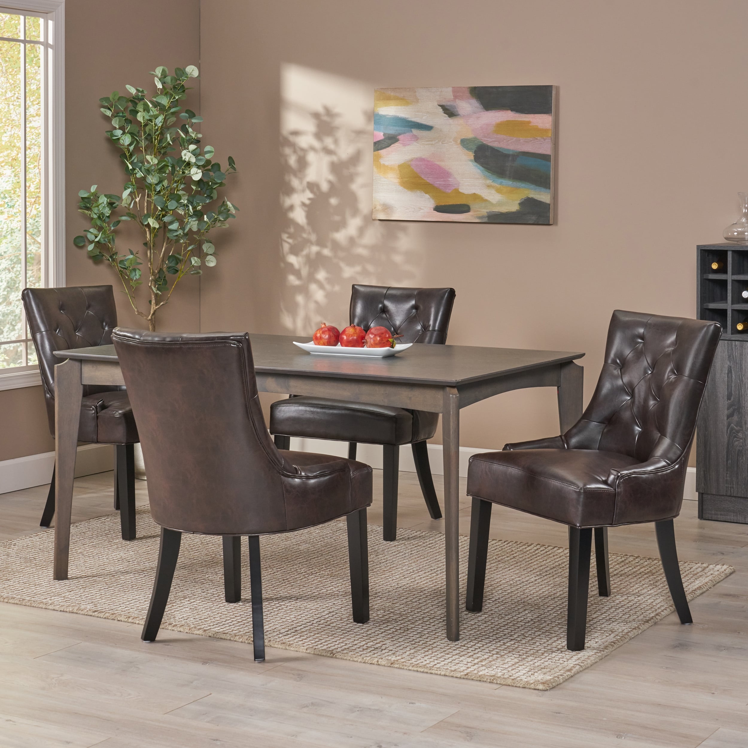 Bonded leather dining chairs store