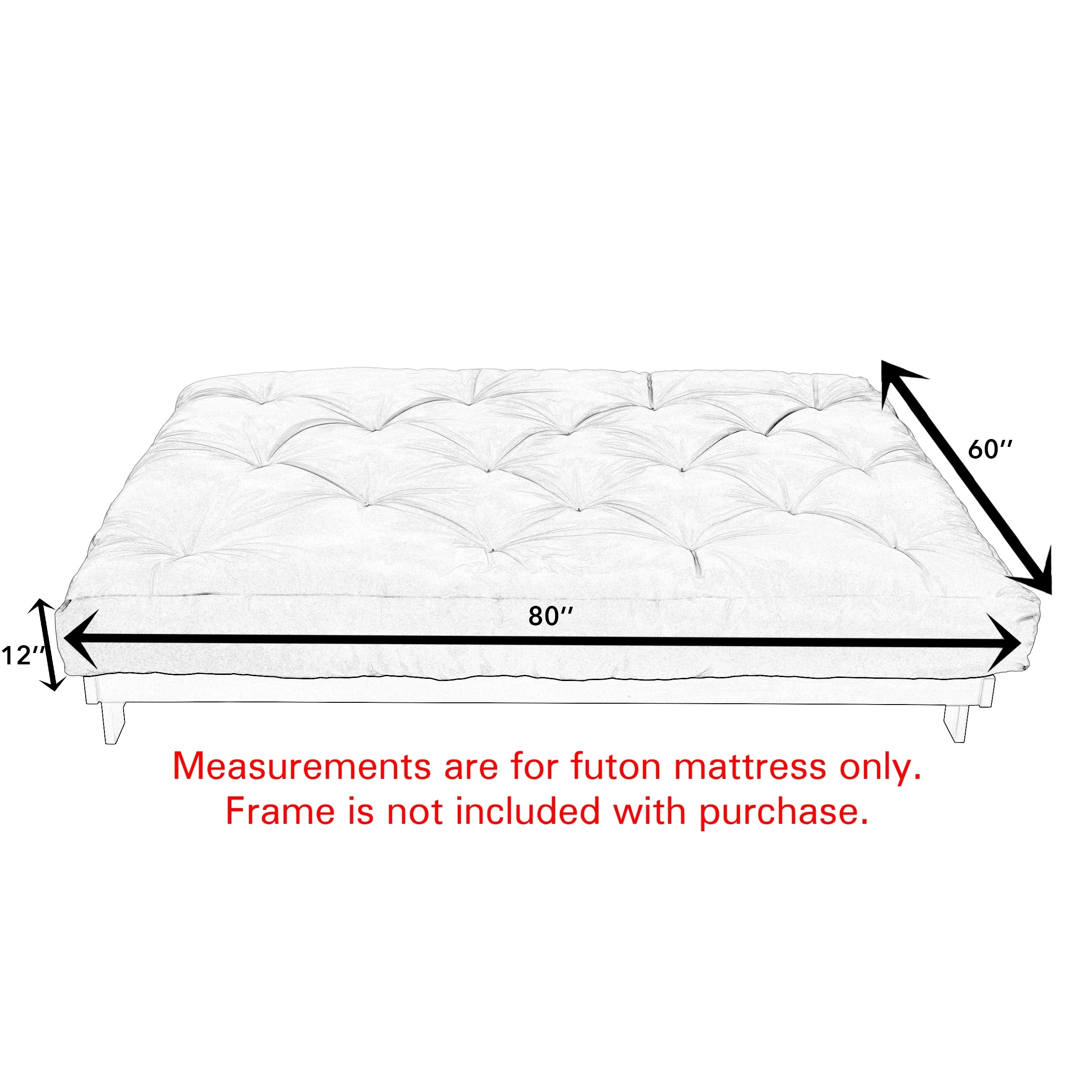 12 inch queen futon mattress store