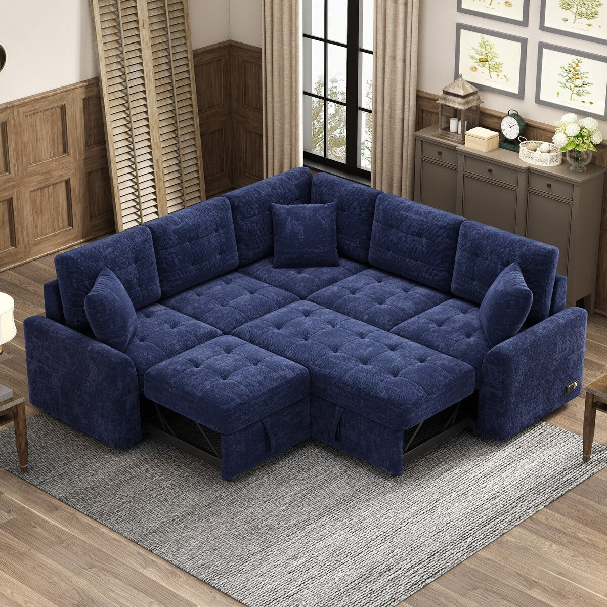 Overstock sectional sleeper sofa store