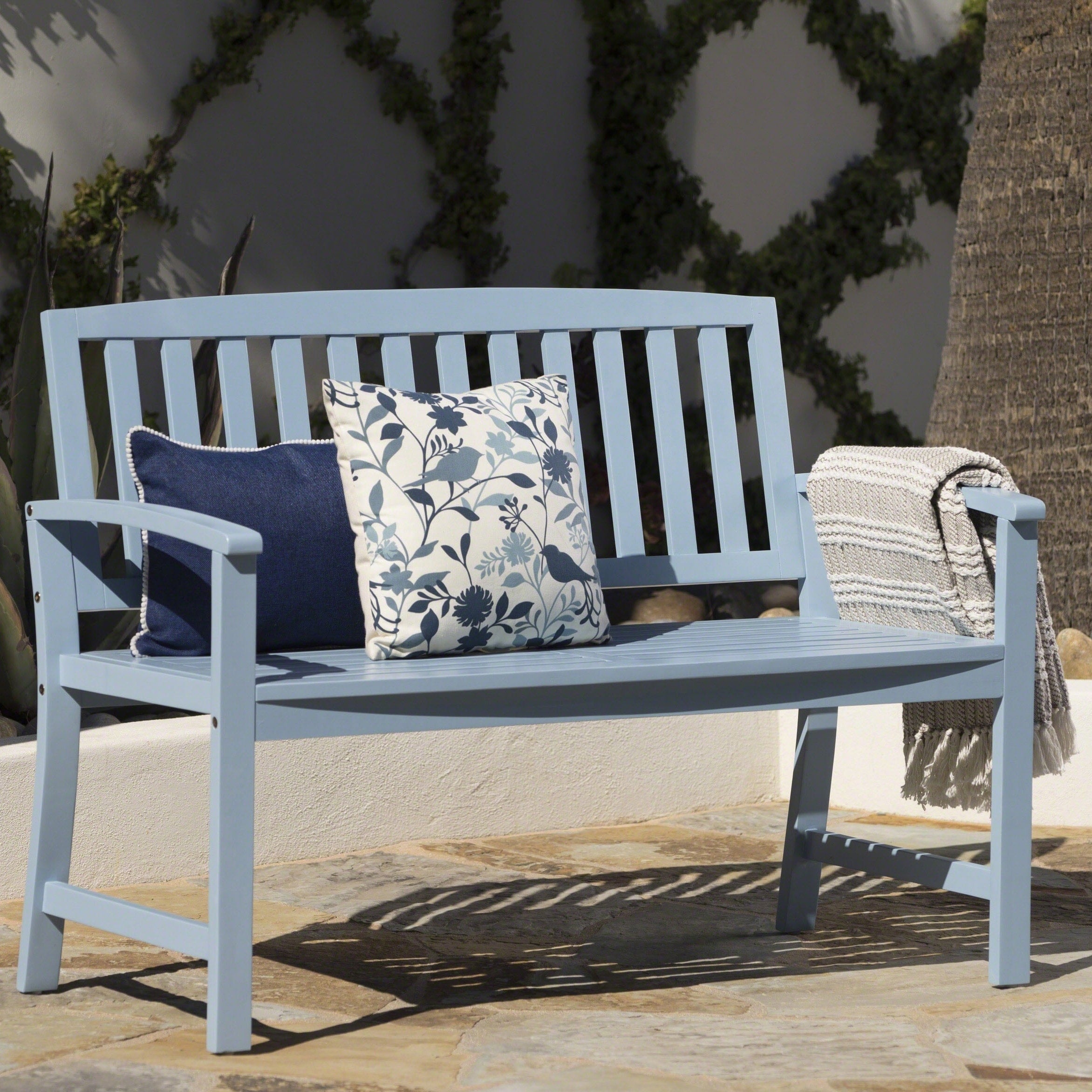 Loja Outdoor Acacia Bench by Christopher Knight Home Overstock