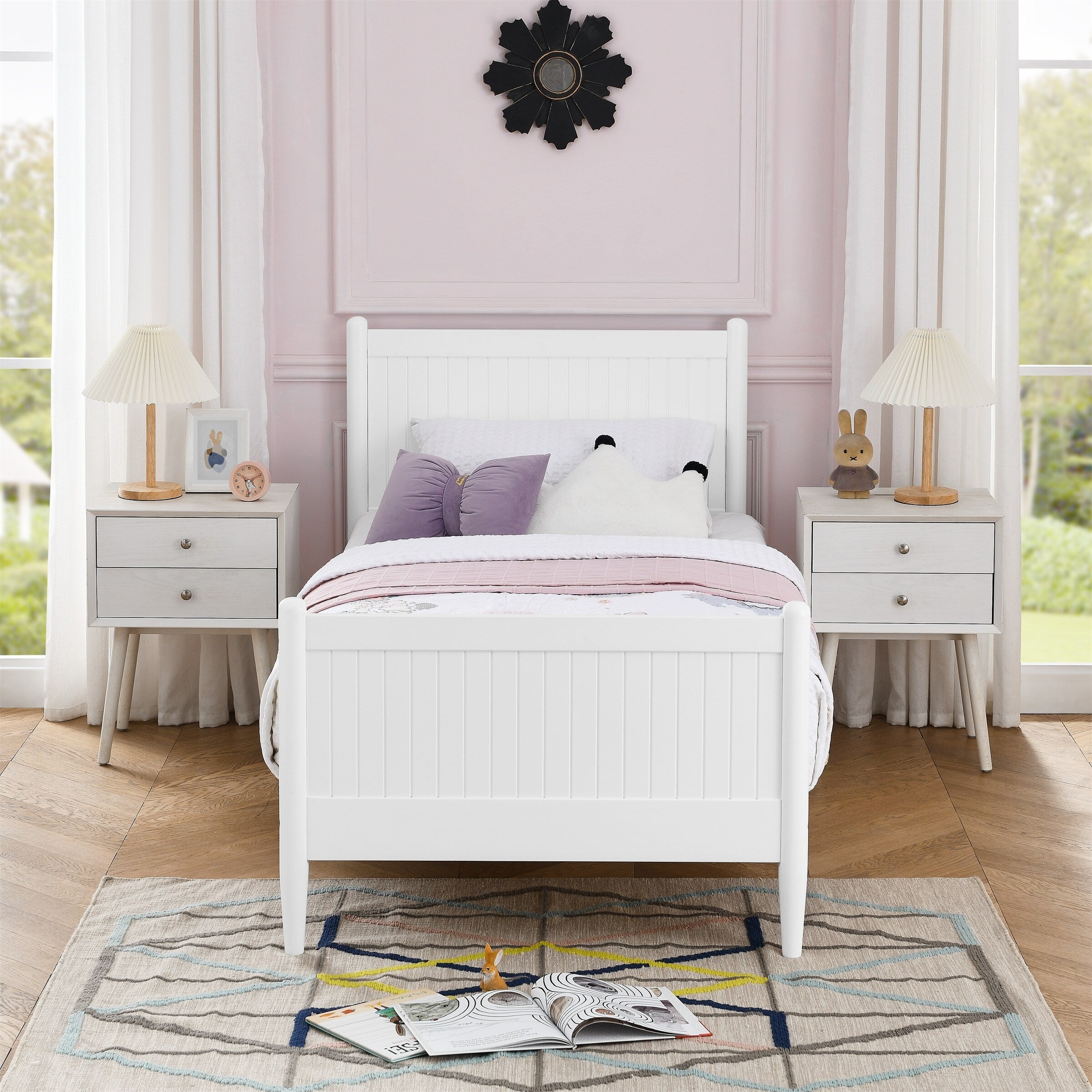 White wooden headboard small double store