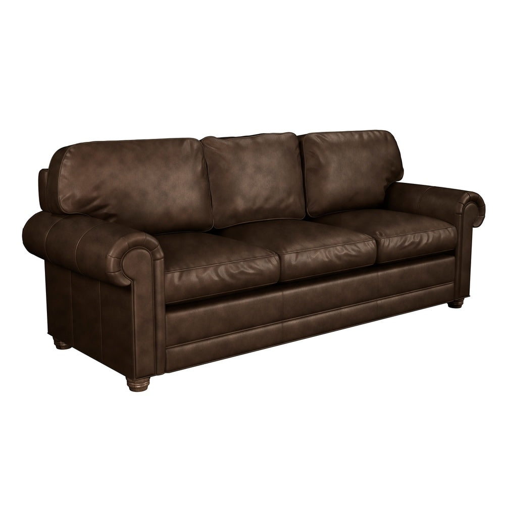 Made to Order Lansdown 100 Top Grain Leather Queen Sleeper Sofa