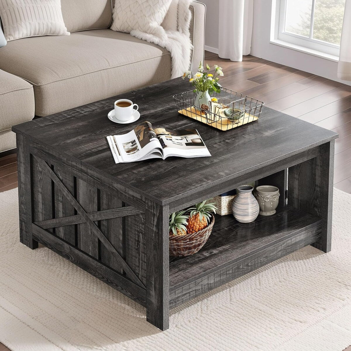 Overstock farmhouse coffee table store