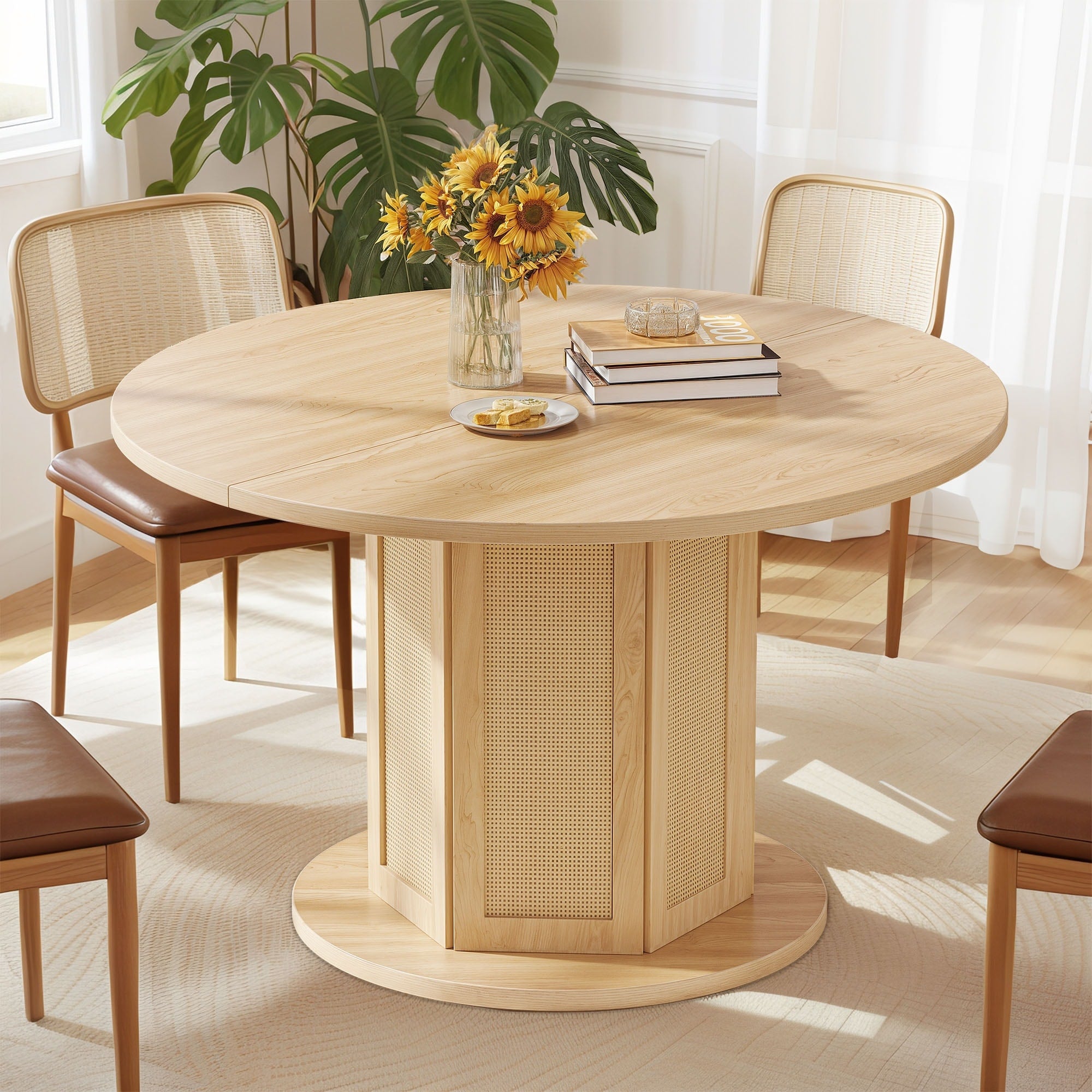 Round dining table with round pedestal base store