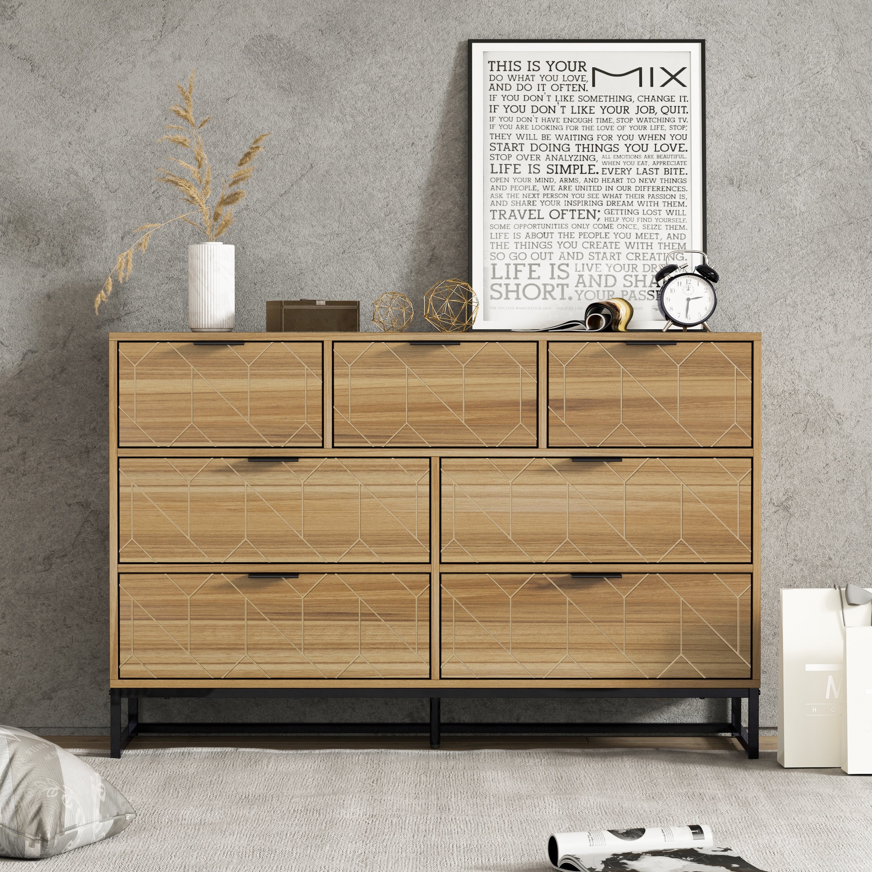 Modern 7 drawer dresser store