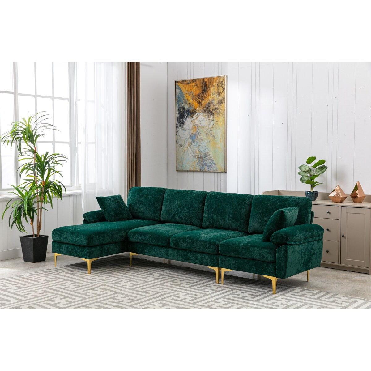 Modern Minimalist Sectional Sofa Couch L Shape 109 68 Modular Living Overstock