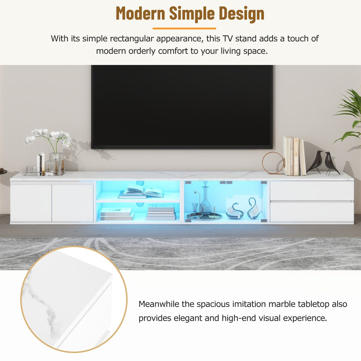 Modern TV Stand for TVS Up to 105