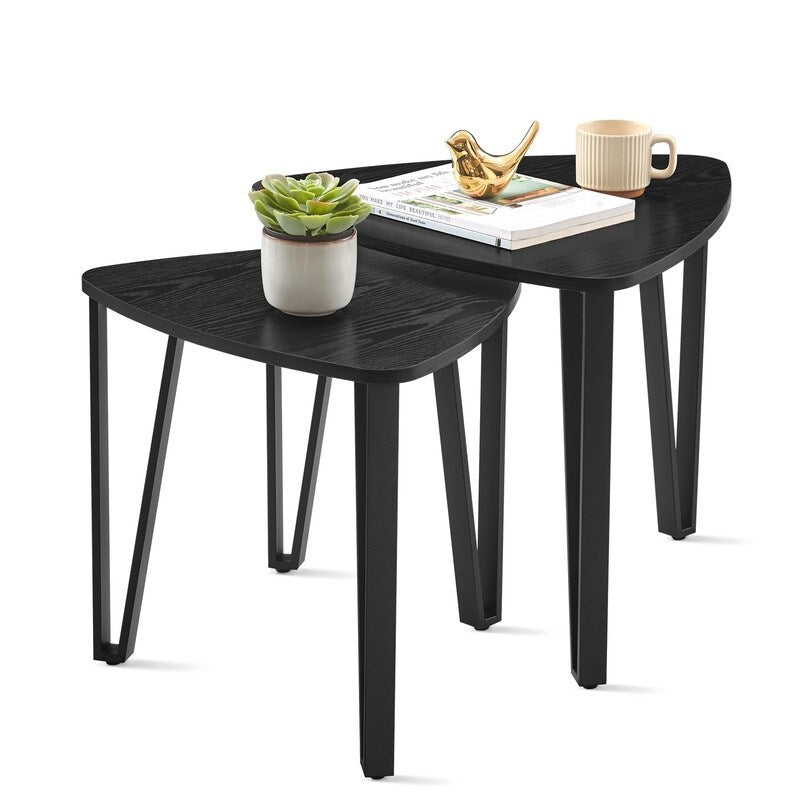 Nesting Coffee Tables End Tables Set of 2 for Living Room Bedroom 2
