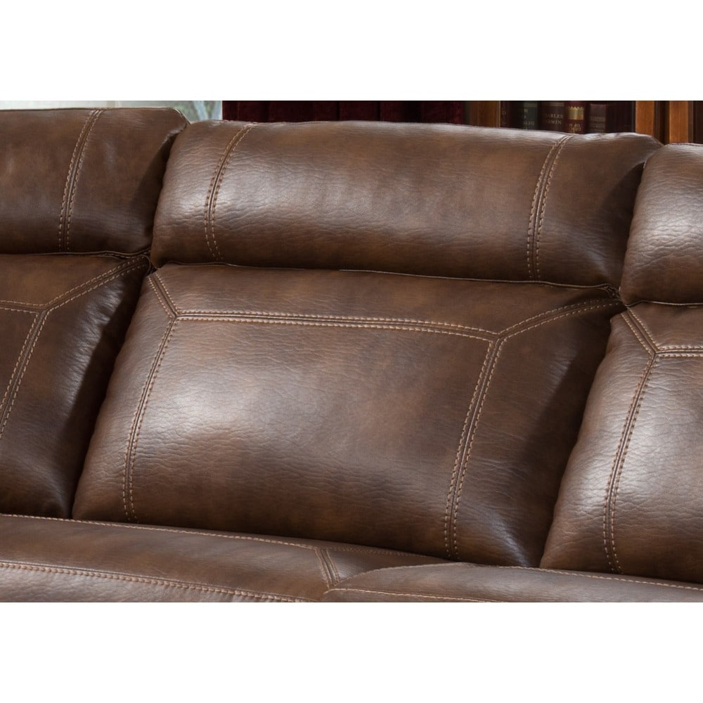 Ac pacific nicole reclining leather upholstered sectional sofa store