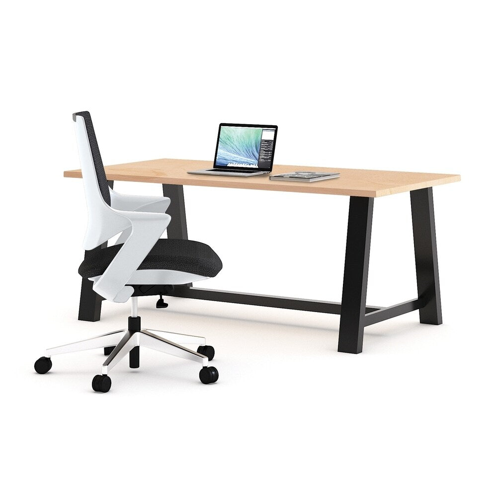 Carbon Loft Yvonne Computer Desk Set with White Chair